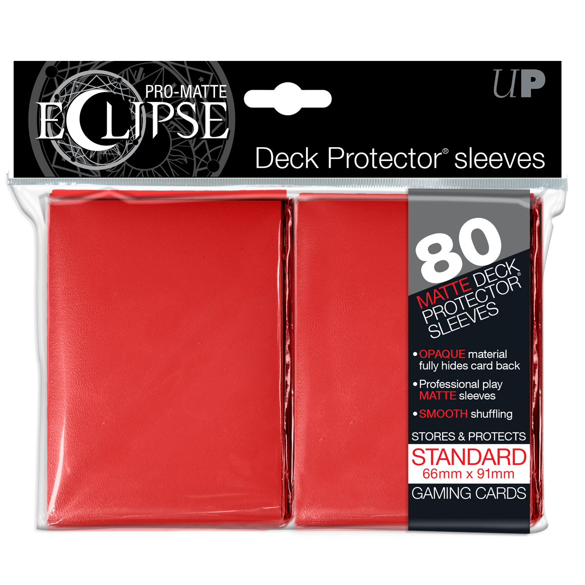 SLEEVES MAGIC ULTRA PRO ECLIPSE VERMELHO MATTE 66X91MM C/100 | Sleeves ...