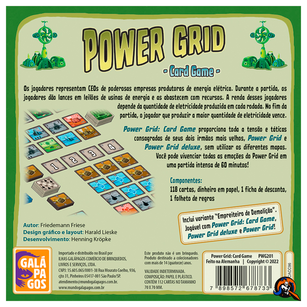 POWER GRID: CARD GAME | Galápagos Jogos | Paladins Games Store